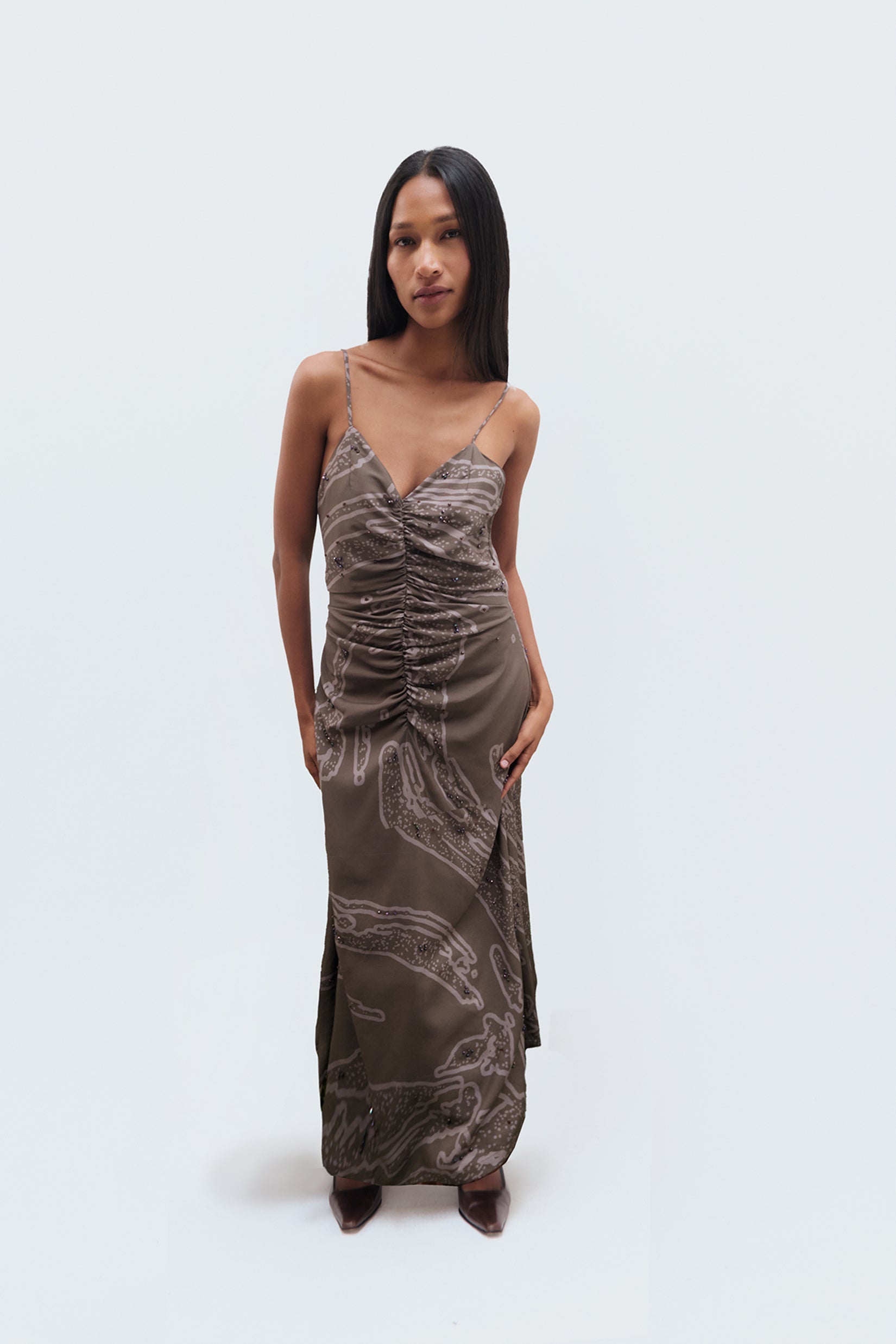 Laha Gathered Dress – Olga Fisch